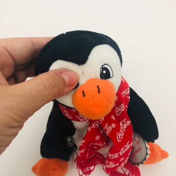 Coca Cola | Holiday | Cocacola 98 Penguin In Snowflake Scarf Plush ...